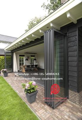 China folding aluminum door partition,double/triple glazing tempered glass door for sale