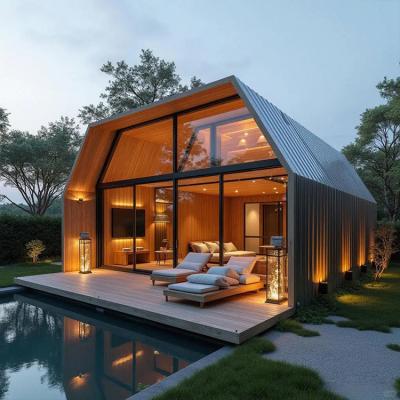 Quality Construction Site Expandable Steel Luxury Container House With Blue Steel Door for sale
