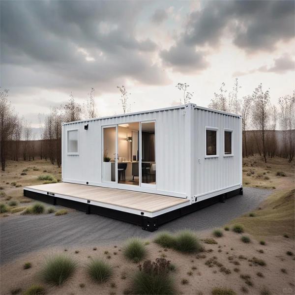 Quality 2.5mm Roof 40ft Flat Pack One Story Shipping Container Homes Pre Installed for sale