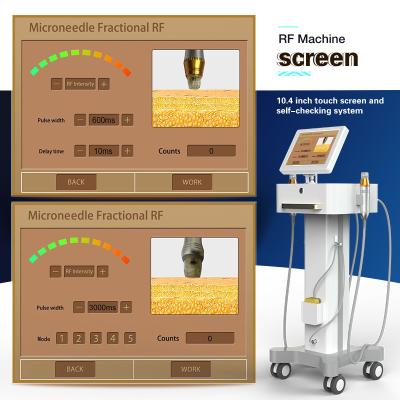 Cina Due maniglie Face Lifting RF Microneedling Machine Ringiovanimento della pelle frazionato in vendita