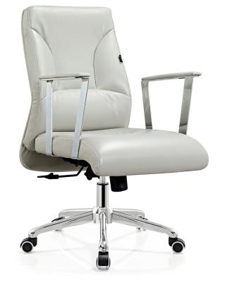 China shiny synthetic pu  office chair 350 mm chrome base with multi-functional mechanism with strong armrest for sale