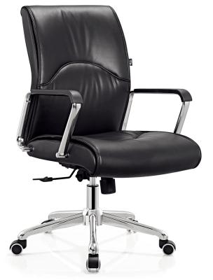China 350 mm chrome base with 60mm castors knee-tilt mechanism with strong armrest office chair for sale