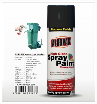 China Aeropak  aerosol can 400ml 10oz Hammer Finish spray paint with all colors for sale