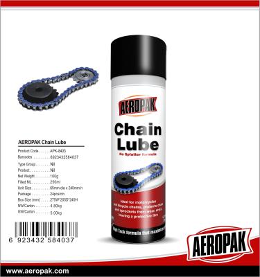 China AEROPAK 500ML aerosol spray can Chain Lube for Motorcycles and Bicycle chains for sale