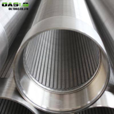 China 6 Inch AISI304L Well Casing Pipe , V / Wedge Shaped Silver Wedge Wire Filter for sale