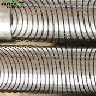 China 6 Inch AISI304L Well Casing Pipe , V / Wedge Shaped Silver Wedge Wire Filter for sale
