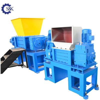 China Shredding Weee Waste Scrap Tires Packaging Barrel Pallets Double Shafts Shredders for sale