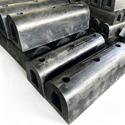 China Weather Resistant Solid Structure Bolt Mounting Design D Type Fenders Rubber Dock Bumper for sale