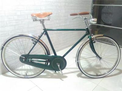 China New brake colorful hi-ten steel  26/28 size elegant retro city bike for man with LED light for sale