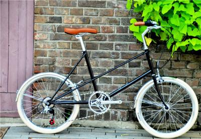 China Caliper brake black hi-ten steel  mini small 20 size old style city bike for lady with Shimano 6 speedmade in China for sale