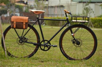 China Canti-lever brake colorful hi-ten steel  big 28 size retro city bike with basket made in China for sale
