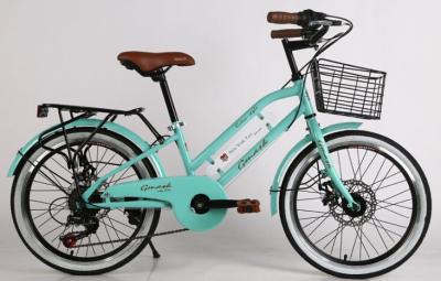 China Coaster brake hi-ten steel  24/26 inch New York style city bike with Shimano 6/7 speed and Cowhide seat for sale