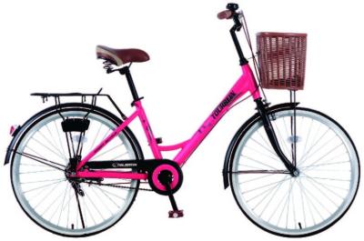 China 26 size elegant city bike for lady with Shimano Nexus 3 inner speed with front basket for sale