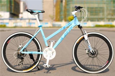 China EN standard 36 spokes 24/26 inch alloy mountain bicycle MTB with Shimano 24 speed for lady for sale