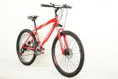China Cheap hydraulic disc brake Shimano 21 speed 26 inch steel  mountain bicycle with 36 hole spoke wheel for sale