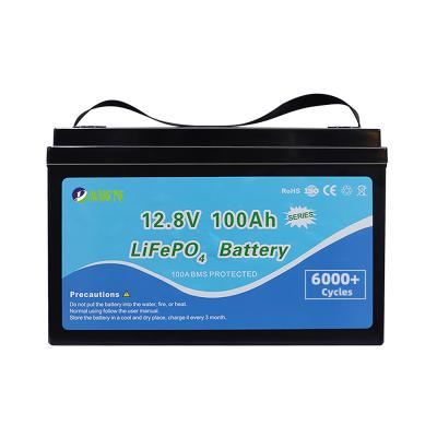 China 12V 100Ah Rechargeable LiFePO4 Lithium Ion Battery Solar Inverter Energy Storage System Home Use for sale