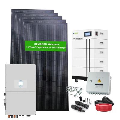 China Deye EU Lifepo4 Battery Tier1 Panel Complete Kit 12KVA 12KW Hybrid Solar Power Sun Tracking System for Home for sale