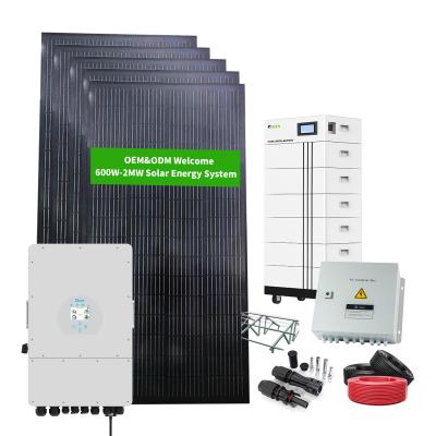 China High Quality Battery Bank for Home Solar System Solar to Run a House Complete Solar System for 10KW Home Hybrid for sale