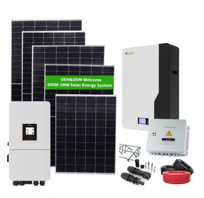 China Wholesale Factory Price Cost of 20KW Solar and Battery System Solar Tracking off the Grid Solar System Packages for sale