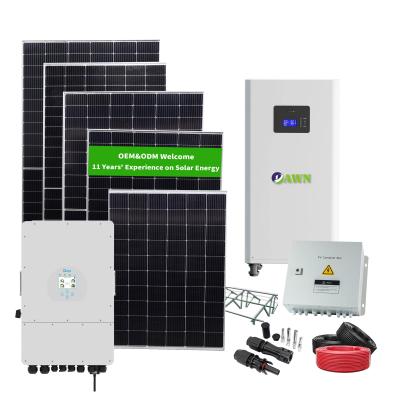 China Average Cost of Home Solar Panel System Trade Assurance New Solar System for Home 10 Kw Hybrid Solar System With Lithium for sale