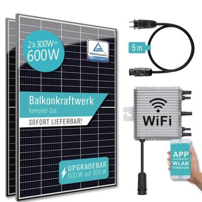 China 1KW Hybrid Solar System Microinverter Balcony Solar Panel System Home Use Solar Panels 1KW Home Mounting for sale