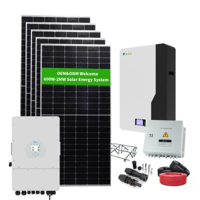 China Hot Sale Solar System 5KW Use Hybrid Solar Power Energy Storage System 5KVA Complete Set Solar Panels Energy for sale