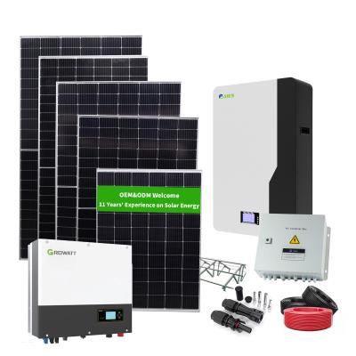 China 5KVA Lithium Ion Battery Solar Storage Battery Portable Solar Energy System Power Station 5 KW Solar Panel System for sale