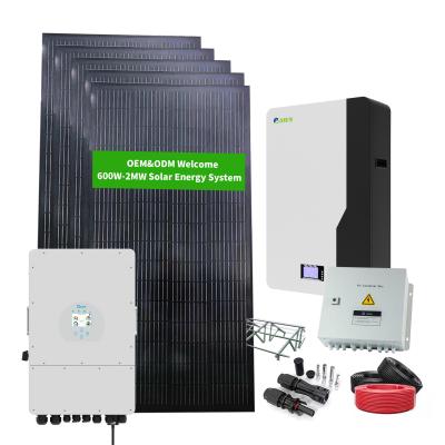 China Hybrid System Solar Kit 5Kw 6Kw 8Kw 10Kw 15Kw Off Grid Solar Power Energy System Storage Home Commercial Lifepo4 Battery for sale