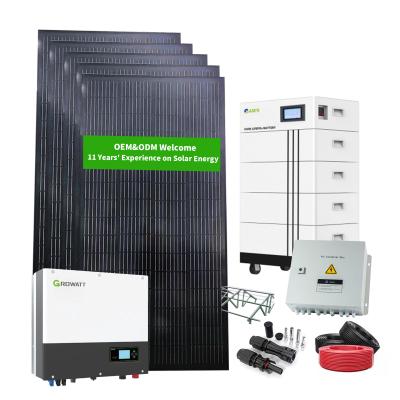 China High Voltage 200V-240V Photovoltaic Power Sunfuture All in One Solar Pa Hybrid 10 KW Solar System 3 Phase Solar Panels Kit for sale
