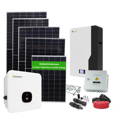 China Photovoltaic with Storage Renewable Energy Supply Solar Panels & Battery Hybrid Solar Energy System 10KW 15KW for sale