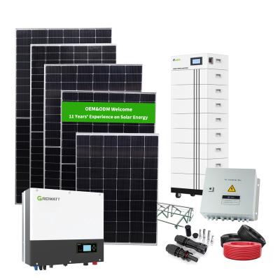 China Lithium Battery Energy Storage 15KVA Household Solar System PV Pole Mounting System 15KW Solar Energy System for sale