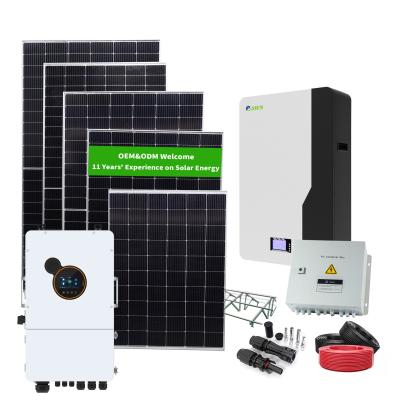 China Best Seller in Europe With LifePO4 Battery Deye Hybrid 20KW Hybrid Solar Power System Lithium Batteries for sale