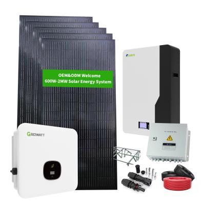 China A Grade Solar Inverter System Hybrid 25kw with Ground Installation Photovoltaic Panel Mono Solar Systems Manufacturers for sale