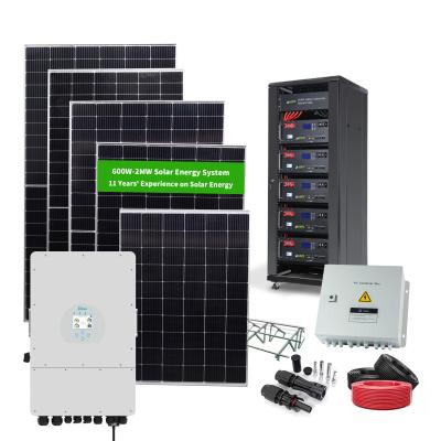 China Competitive Price 30KW Hybrid Solar Power System 30KVA Solar Generator Rooftop Solar System With Battery 30KW for sale
