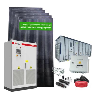 China Factory Price PV System Inverter Battery Cables 300kw 500kw Solar Kits Power Photovoltaic Grid-tied Solar Energy System for sale