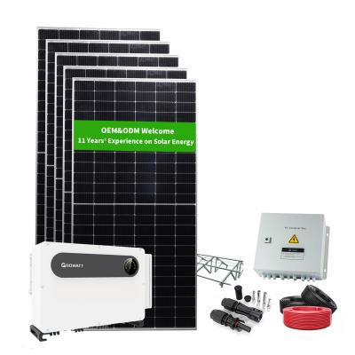 China On Grid Solar Energy System With Accessories for Farm Plant 50KW 100KW Growatt Grid Tied Solar Panels for sale