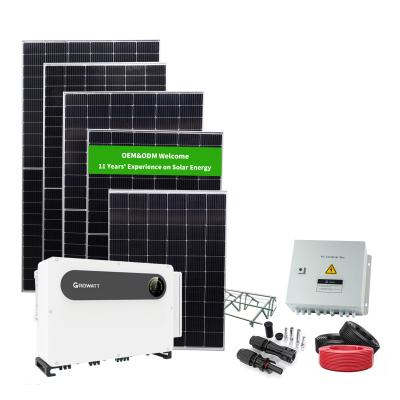 China 10KW 50KW 100KW 10MW 20MW 50MW 100MW on Grid Hybrid Solar Powered Power Station System Cost Solar Plant Cost for Home for sale