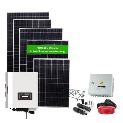 China Hot Sale 10KVA Growatt Deye 10KW Phase on Grid System Inverters Solar Panel System Grid Tied Solar System 10 KW for sale