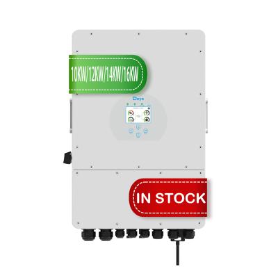 China Ready to Ship Factory Deye Hybrid Inverter 5 Years Warranty 12KW 12KVA Single Phase 230V 220V Solar Inverter for sale