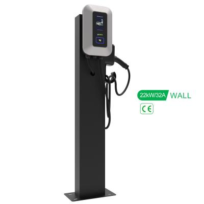 China Factory Customized 7kw 11kw 22kW RFID EV Wallbox Electric Car Charging Station with Type1 Type2 DC AC Car Charger for sale