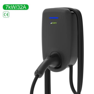 China 7KW 11KW 22KW Commercial Car Charger New AC DC 220V 380V Type 1 Type 2 Wall-mounted Electric Car Home Ev Fast Charger for sale