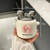 China Kitchen Ceramic Multi-Function Seasoning Jar with Filter Screen and Printing Design for sale