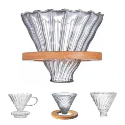 China Kitchen Modern Design Borosilicate Glass Coffee Maker Set with Permanent Drip Filter for sale