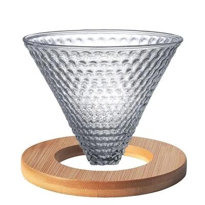 China Portable Reusable Smart Glass Filter Pour over Coffee Tea Dripper for Travel and Camp for sale