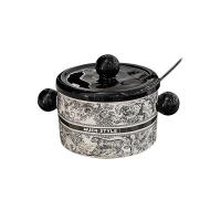 China Rotundity Ceramic Tea Coffee Candy Container with Classical Design and Microwavable for sale