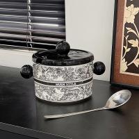 China Rotundity Ceramic Tea Coffee Candy Container with Classical Design and Microwavable for sale