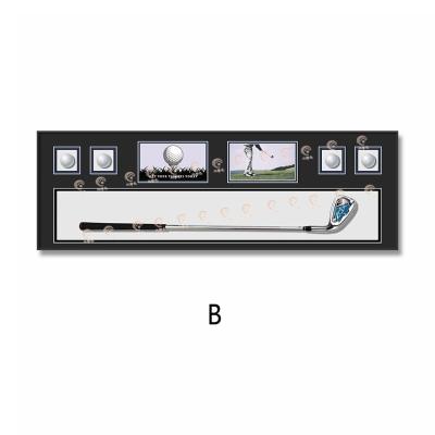 China Contemporary Crystal Glass Golf Painting Still Life Wall Art for Living Room Bedroom for sale