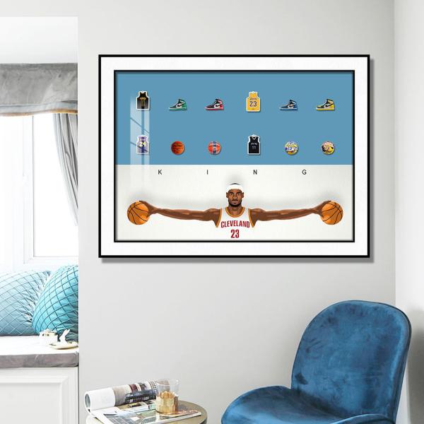 Quality Jordan and LeBron James Basketball Star Wall Murals for Living Room and Bedroom for sale