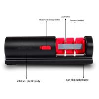 China Black 4-in-1 Multifunctional Ceramic Diamond Knife Sharpener for Durable Kitchen Tools for sale