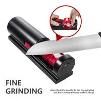 China Black 4-in-1 Multifunctional Ceramic Diamond Knife Sharpener for Durable Kitchen Tools for sale